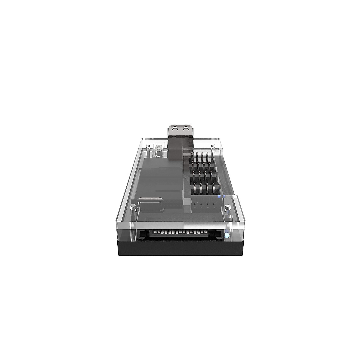 Micro Connectors S08-303-IA - Acrylic Internal USB 2.0 Hub with Magnetic Base - 5 USB 2.0 Ports Expansion