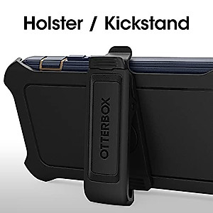 OtterBox iPhone 14 Pro (ONLY) Defender Series Case - BLUE SUEDE SHOES (Blue), rugged & durable, with port protection, includes holster clip kickstand