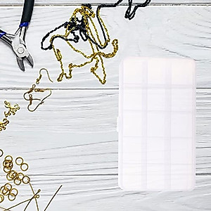 Sewroro Bead Organizer 4pcs Clear Plastic Organizer Box Container Craft Storage with Adjustable Dividers for Beads Organizer Art DIY Crafts Jewelry Fishing Tackles 10/15/24/36 Grids Storage Box