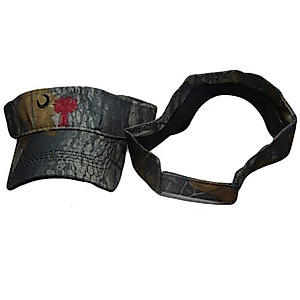 Hunter Hunting Camouflage Camo South Carolina Palmetto Red Crimson Visor hat
