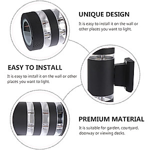 balacoo 1pc Outdoor Wall Light Villa Led Light Yard Led Light Led Corridor Light Yard Wall Lamp Garden Wall Light Double Head Wall Light Waterproof Courtyard Light Outdoor Light