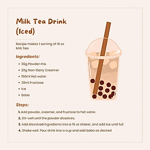 Bossen Bubble Tea Powder Mix - 2.2 Pound (Milk Tea)