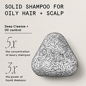 SUPERZERO Detox Solid Shampoo Bar for Oily Hair & Scalp, Made With Clean & Organic Ingredients, Sulfate-Free, Cruelty-Free & Vegan