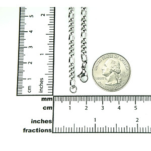 Mano Cornuto, Cornicello, and Nazar combo Necklace, on 20" Figaro Chain, Italian Lucky Hand Horn Anti Evil Eye Good Luck Amulet Protection Charms All Stainless