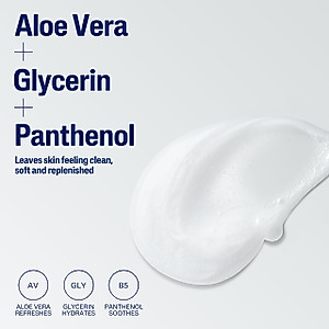 Cetaphil Ultra Gentle Refreshing Body Wash, For Dry to Normal, Sensitive Skin, 16.9oz Pack of 3, Aloe Vera, Calendula, Vitamin B5, Hypoallergenic, Paraben Free, Fragrance Free, Dermatologist Tested