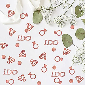 Bridal Shower Decorations, 500pcs Rose Gold Wedding Table Confetti Bachelorette Engagement Party Decorations Rose Gold Paper Confetti for Wedding Bachelorette Party Favors (Rose Gold)