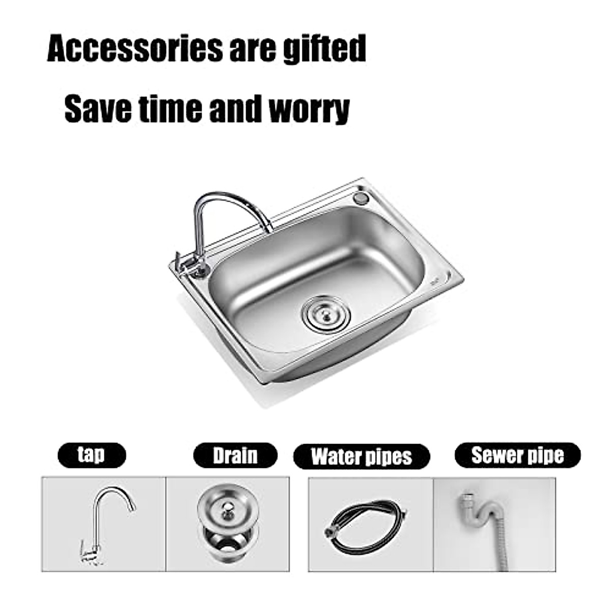 Stainless sink,wall mount utility sink,wall-mounted commercial sink, Wall-mounted stainless steel sink, made of stainless steel, Suitable for hotels, restaurants, garages, kitchens,