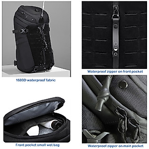 OZUKO Tactical Sling Bag Waterproof and Lightweight, Crossbody Shoulder and Chest Bag for Ipad pro 12.9 inch,Perfect for Outdoor Hiking Travel Camping Cycling