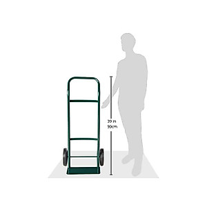 Harper Trucks 55HA22 300 lb Capacity Steel Hand Truck with 8" Flat-Free Wheels, Dark Green