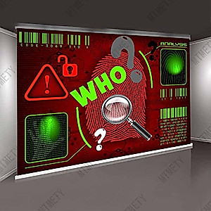 Detective Backdrop Police Mystery Investigation Analysis Photography Background 7x5ft Top Secret Birthday Party Baby Shower Supplies Decoration Photo Booth Studio Props Cake Table Banner BJYYME652