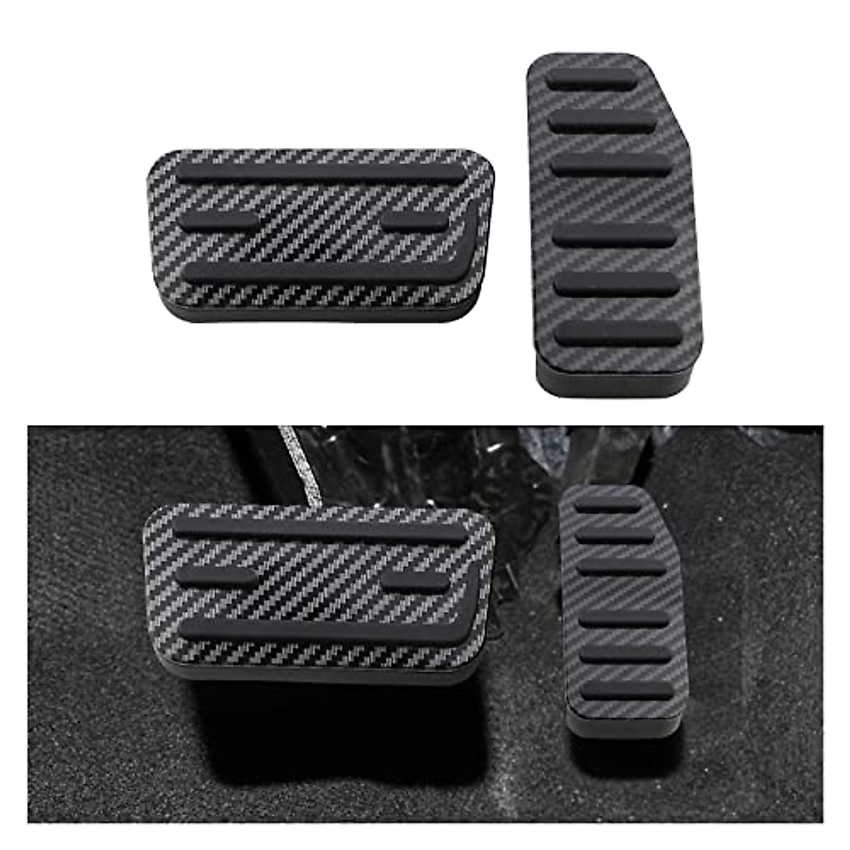 JEMETA 2Pcs/Set at Car Pedal Cover Fit for Auto Pedals Fit for Vezel HRV HR-V 2016-2022 Fit Jazz 2011-2019 City 2015-2019 Parts Replacement Parts