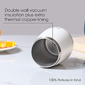 Y-me Stainless Steel Wine Tumbler Insulated,10oz Wine Tumbler with Lid Double Wall,Wine Cup with Lid for Coffee,Cocktails,Drinks