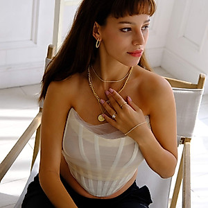 espere 18K Gold Plated Sterling Silver Stackable Open Claw Ring Ajustable Wrap Ring | CZ Paved Cuff Stacking Rings