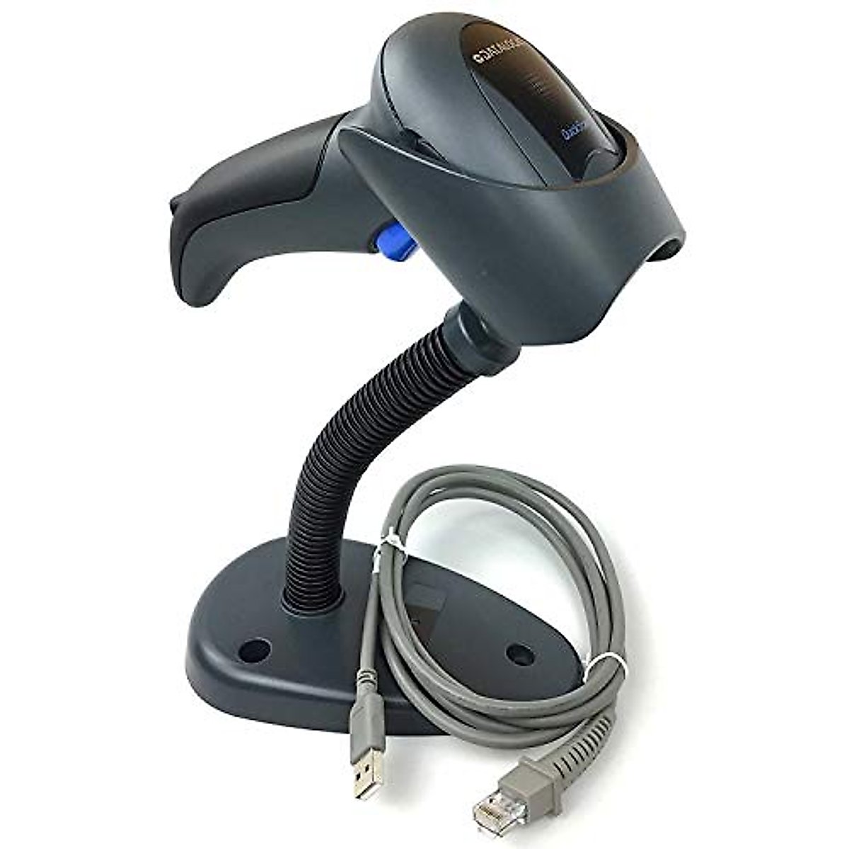 Datalogic QD2430 QuickScan Handheld Omnidirectional Barcode Scanner/imager(1-D, 2-D and PDF417) with USB Cable and Stand, Black, QD2430-BKK1S