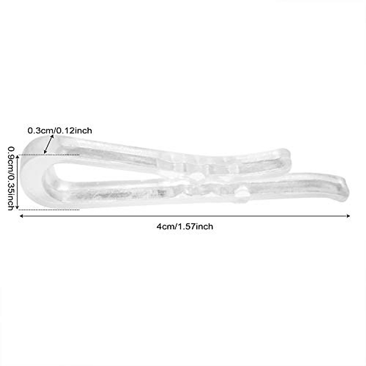 HONBAY 300PCS Clear Plastic U Shape Alligator Clips for Folding Shirt Ties Pants and Sheet