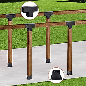Neorexon Pergola Kit Elevated Wood Stand Kit Woodwork for 4"x 4" (Actual 3.6 X 3.6 inch), Wooden Gazebo Kit for Pergola Brackets with Corner and Pergola Base Brackets