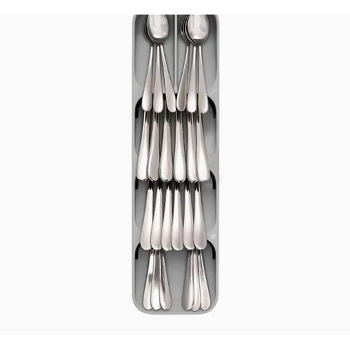 JoRuBa 1pc Multifunctional Knife And Fork Compartment Storage Box, Cutlery Spoon Box Knife And Fork Divider Organizer, Kitchen Drawer Storage Box Tray, 5.5inch/4.3inch