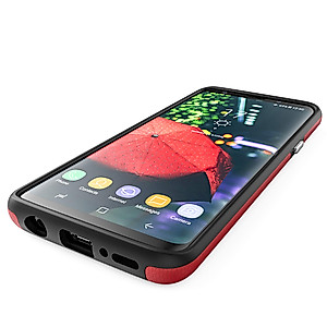 Crave Dual Guard for Samsung S9 Case, Shockproof Protection Dual Layer Case for Samsung Galaxy S9 - Red