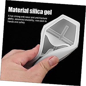 Amosfun 2 Sets Coffin Storage Mold Ornament Storage Box Makeup Storage Box Dice Resin Mold Resin Coffin Caskets Makeup Storage Tray Molds Handmade Craft Mold Handmade Mold for Home White