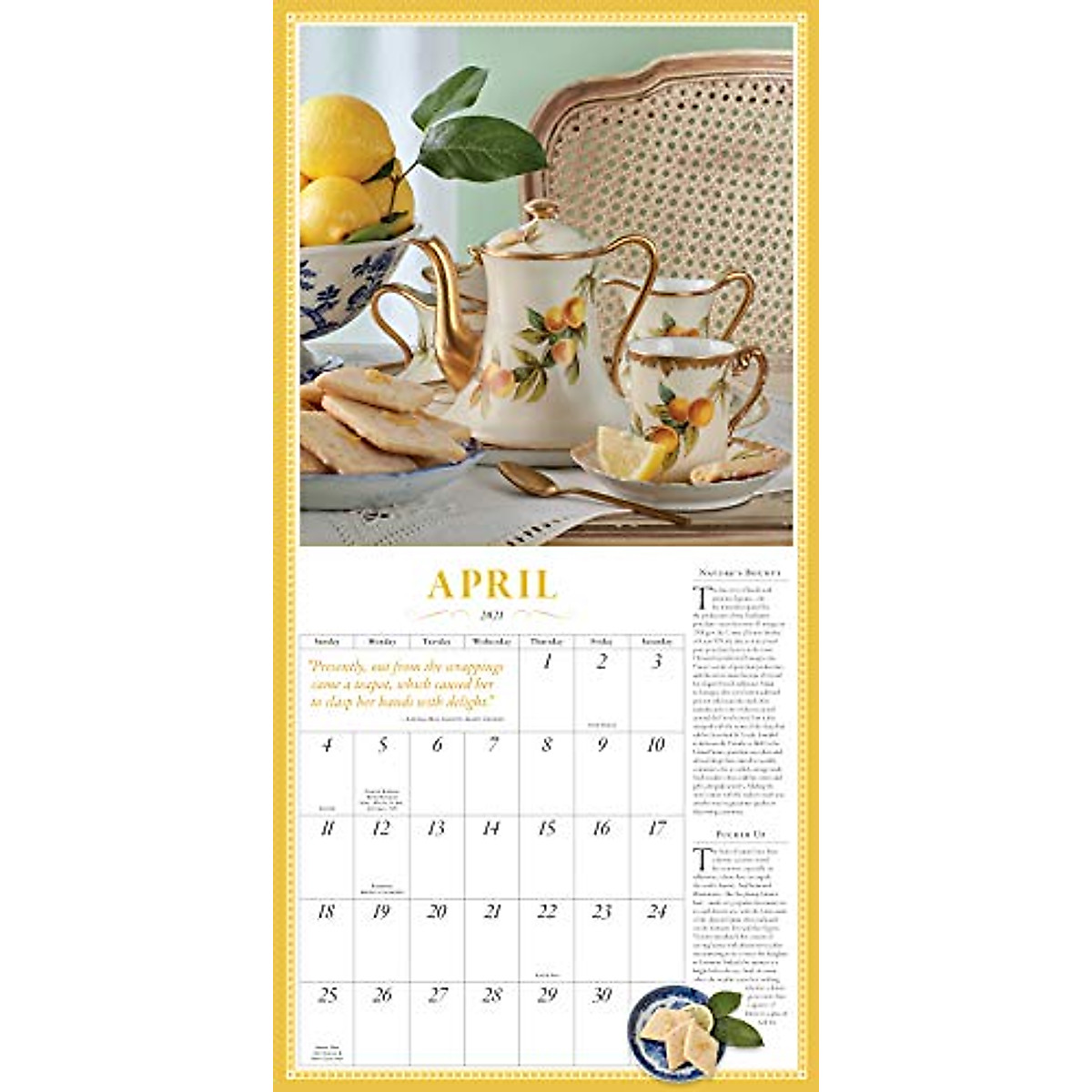 Collectible Teapot & Tea Wall Calendar 2021