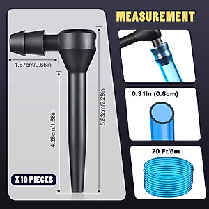 Maple Syrup Taps Vacuum Tubing Lines Maple Syrup Tree Tapping Tubing Line Syrup Collection Tubes with 10 Pieces Maple Tree Taps Plastic Maple Syrup Taps for Maple Birch Syrup Supplies (20 Feet)