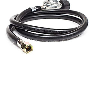Mabel Home 6 Feet Low Pressure Propane Regulator with CSA Certified LPG Hose Most LP Gas Grill, Heater and Fire Pit Table, 3/8 Female Flare Nut