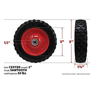 Shepherd 9594 Semi Pneumatic Sawtooth Tread Replacement Wheels