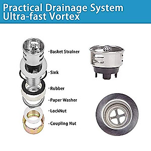 Chingoo Stainless Steel Sink with Faucet and Side Splash Commercial Wall Mount Hand Sink for Restaurant, Kitchen and Home, 17 x 15 Inches