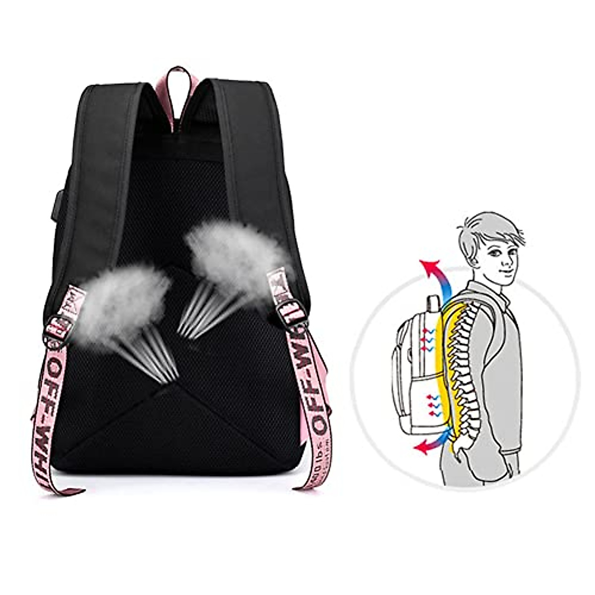 Anya Forger Backpack Cosplay Yor Forger Backpack Kawaii Backpack Schoolbag With Ribbon For Girls