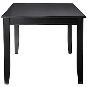 East West Furniture DUT-BLK-T Dudley Kitchen Table - a Rectangle Dining Table Top with Sturdy Legs, 36x60 Inch, Black