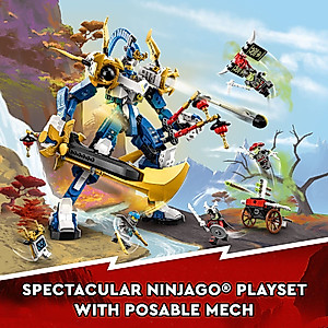 LEGO NINJAGO Jay’s Titan Mech 71785, Large Action Figure Set, Battle Toy for Kids, Boys and Girls with 5 Minifigures & Stud-Shooting Crossbow Playset