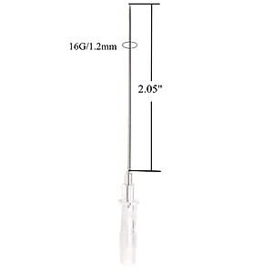 5PCS Body Piercing Needles 16G Gauge Steel Cartilage Piercing Catheter Needles for Lip Tongue Piercing Tattoo Supply (16G)