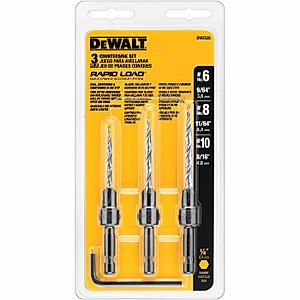 DEWALT Countersink Drill Bit Set #6, #8, #10, 3-Piece (DW2535)