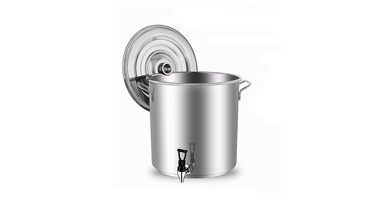 Durable Stainless Steel Stock Pot with Spigot - THEGA