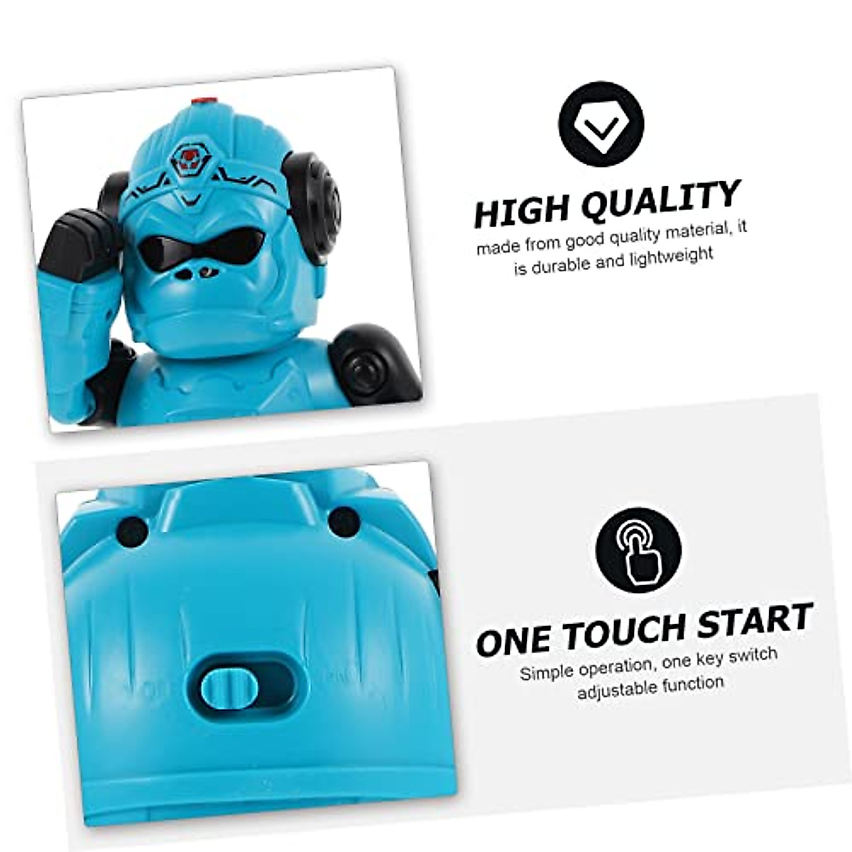 Toyvian 1pc King Robot Puppy Toys for Kids Mini Toy Robot for Kids Child Robot Toy Robotic Toy Kids Robot Toy Birthday Present Child Plastics, Electronic Components Blue Desktop