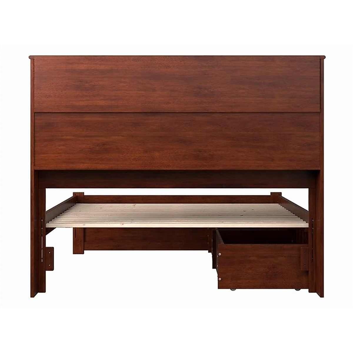 Leo & Lacey Urban Full Storage Platform Bed in Walnut