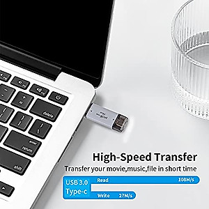 picK-me USB C Flash Drive, 2-in-1 USB 3.0 Thumb Drive, Dual USB Memory Stick Drive High Speed, for Type-C Android Smartphones Tablets and New MacBook (16GB)