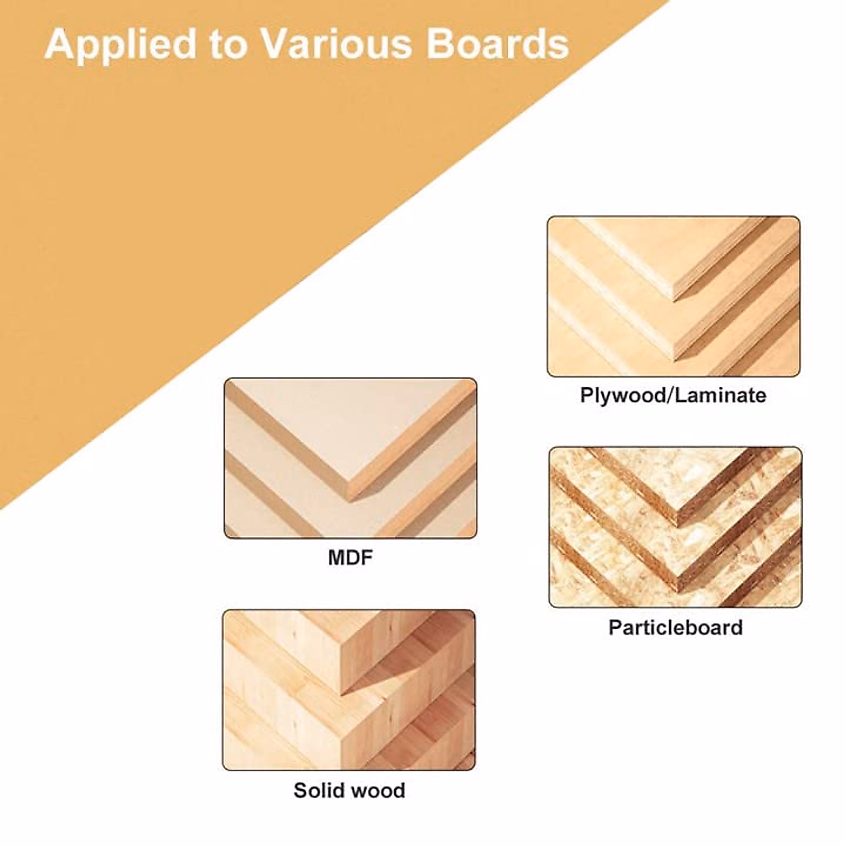 Utoolmart Countersink Drill Bit Set with Center Punch HSS 90 Degree 1/4 inches Hex Shank 5 Flute Bit 6mm-19mm