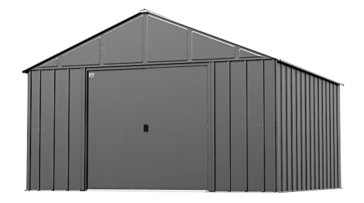 Arrow Shed Classic 12x12 Steel Storage Shed in Charcoal - Durable & Secure