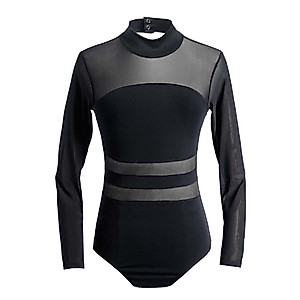 Daydance Turtleneck Long Sleeve Leotards for Women Ballet, Dance, Gymnastics, Aerial Yoga