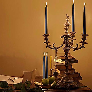 Black Taper Candles, 12 Pack 10 Inch Candlesticks for Dinner Wedding Party and Home Decoration