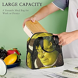 Funny Cartoon Reusable Lunch Bag For Women Men Insulated Portable Lunch Bag Tote Bag High Capacity Leakproof Cooler Lunch Box Bags For Girls Boys Kids Work School Office Picnic Travel