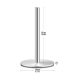 Paper Towel Holder Stainless, Countertop Paper Towel Holders, Paper Towel Stand Countertop, Kitchen Paper Towel Holders, Paper Towel Holder Stand (Silver)
