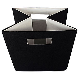 DII Poly-Cube Storage Collection Hard Sided, Collapsible Solid, Large, Black