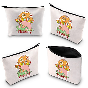 BLUPARK Singer Inspired Makeup Bag Singer Fan Gift Funny Music Gift Album Gift Singer Zipper Pouch Bag (Frog and mushroom)