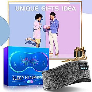 Sleep Headphones Wireless Bluetooth Headband - Comfy Sleeping Eye Mask Headset, Sport Head Band Earbuds Electronics Tech Gadgets Christmas Stocking Stuffers Birthday Gifts for Women Men Running