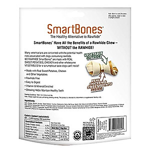 SmartBones Large Chews, Treat Your Dog to a Rawhide-Free Chew Made With Real Meat and Vegetables 3 Count (Pack of 1)