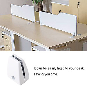 LELEVTXP 4 Pcs Desk Divider Clamps Adjustable Screen Partition Clips Practical Desktop Privacy Panel Clips for Offices Classroom Desktop
