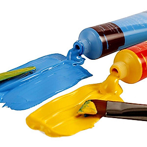 Mont Marte Studio Acrylic Paint Set, 18 Piece, 36ml Tubes. Lightfast Colours with Great Coverage, Ideal for Canvas, Wood, Fabric, Leather, Cardboard, Paper, MDF and Crafts.