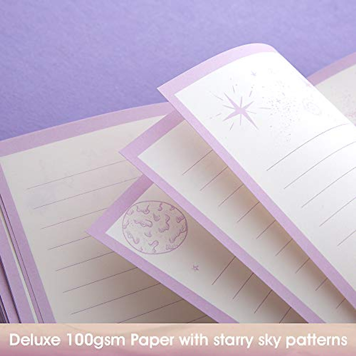 CAGIE Starry Constellation Lock Diary Set Gift Box with Pen & Tapes for Kids Girls Boys Women Combination Lock Journal Notebook Best Luxury Travel Writing Diary for Anniversary Birthday Holiday （Leo）